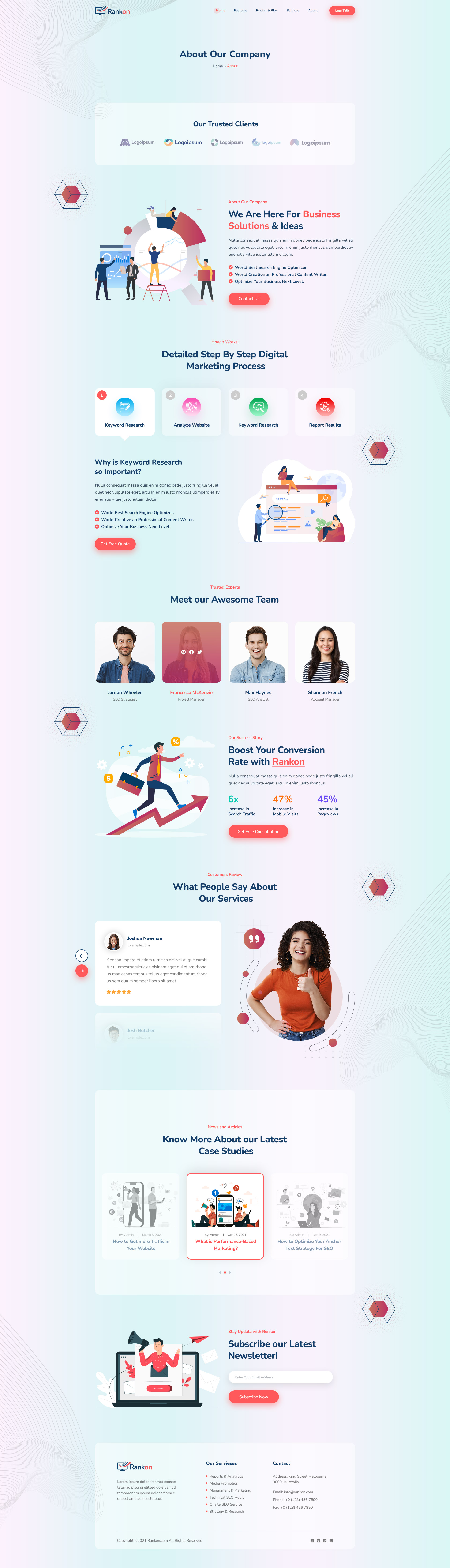 RankOn - SEO & Digital Marketing Agency PSD Template by Scorpion-Art