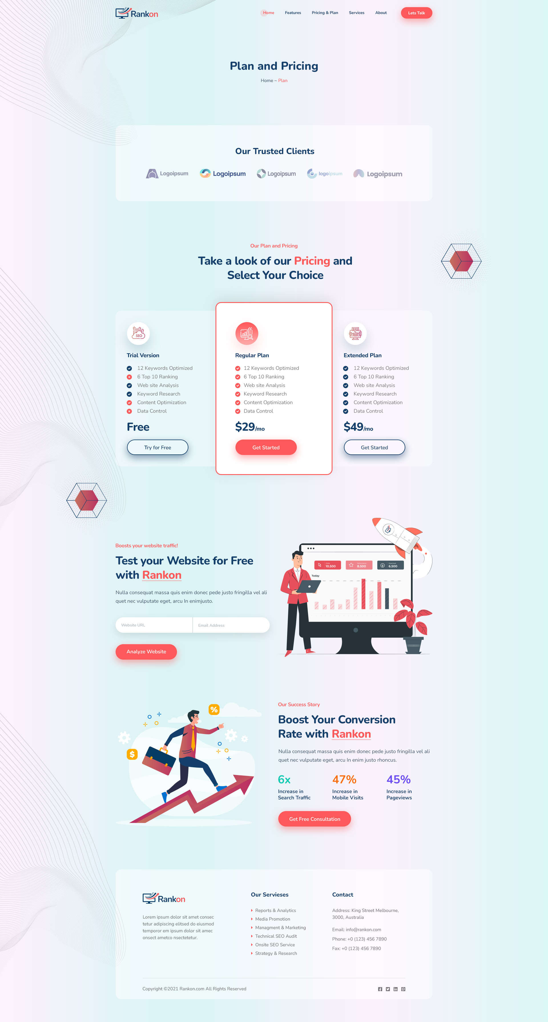 RankOn - SEO & Digital Marketing Agency PSD Template by Scorpion-Art