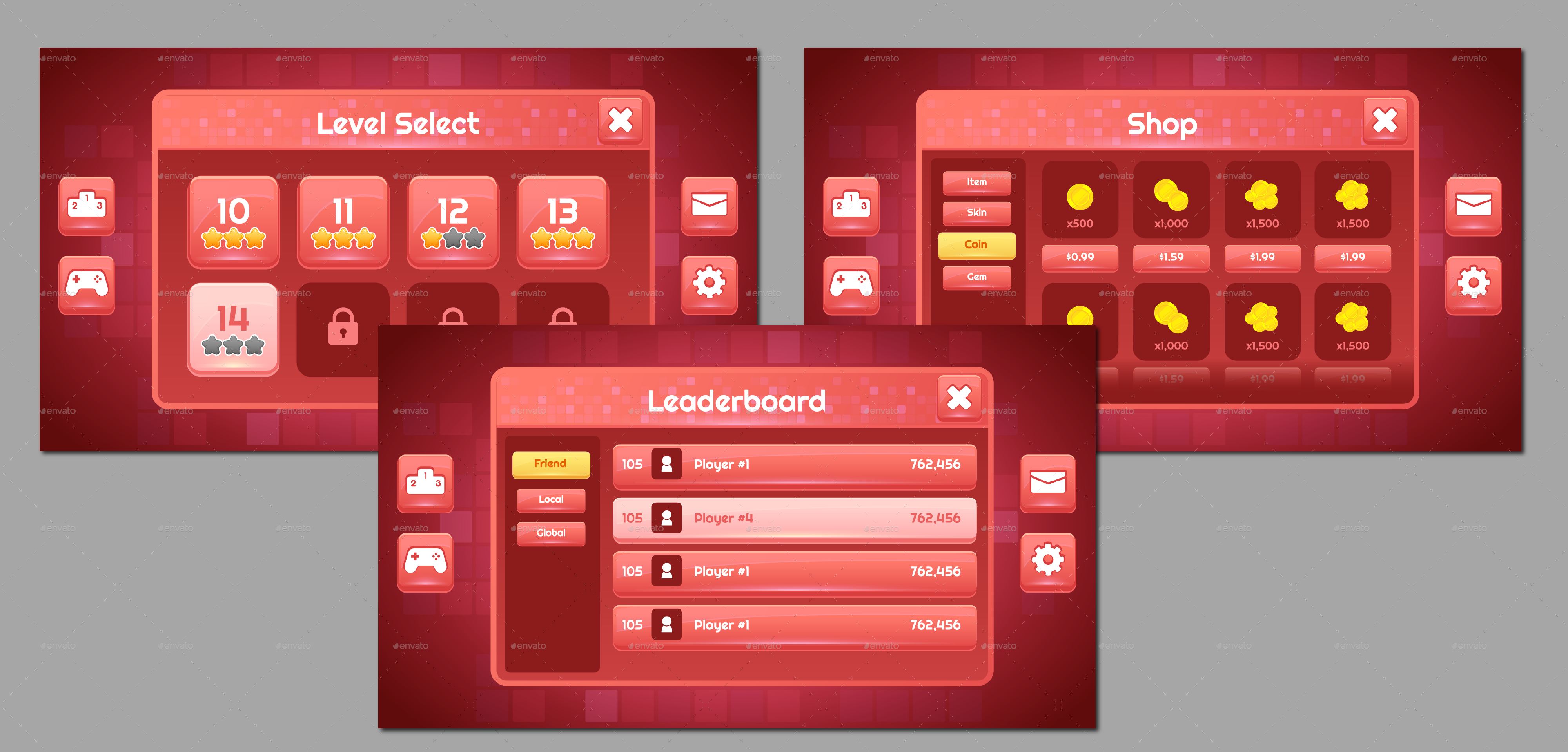 Casual Game GUI Pack 19, Game Assets | GraphicRiver