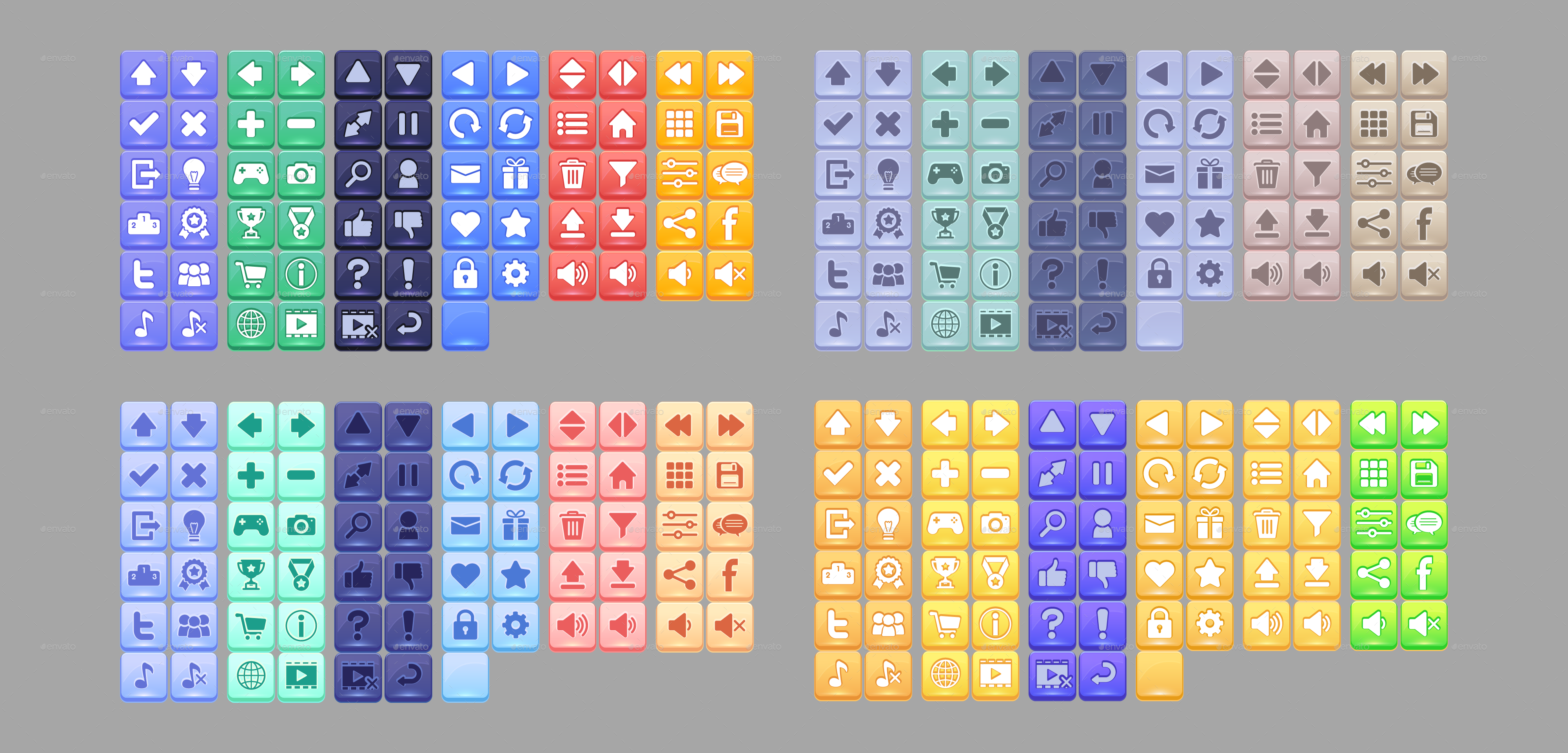 Casual Game GUI Pack 19, Game Assets | GraphicRiver