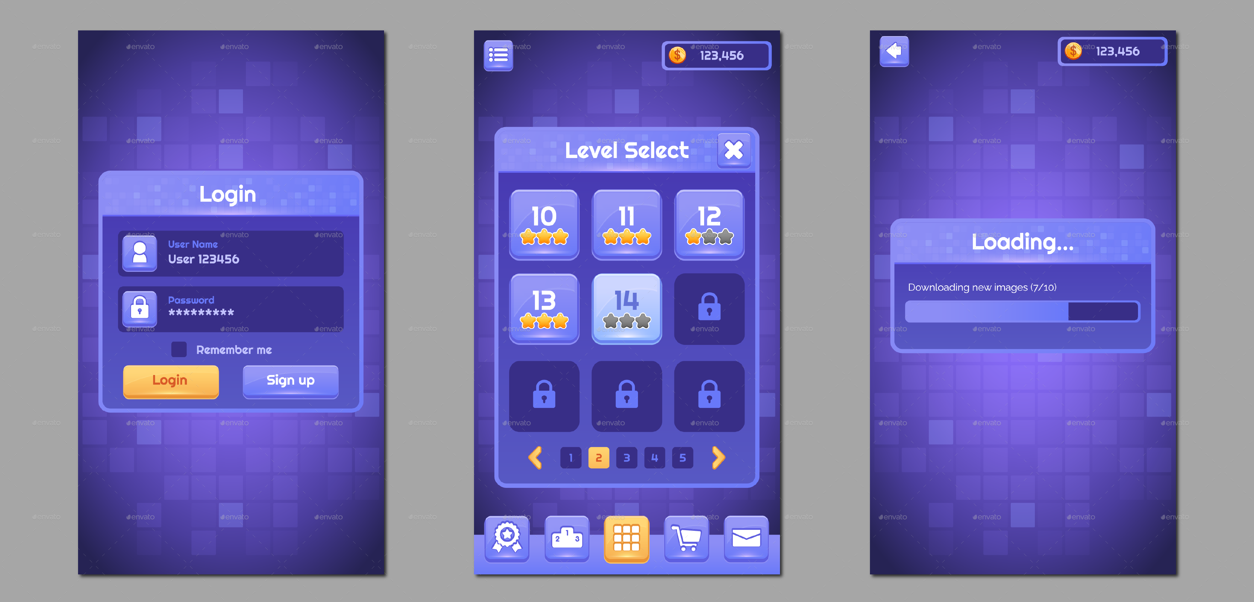 Casual Game GUI Pack 19, Game Assets | GraphicRiver