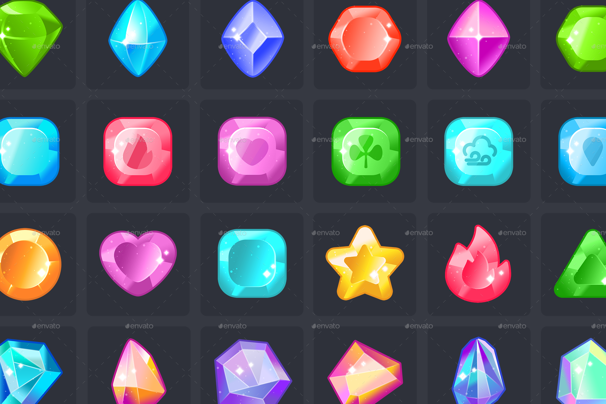 Icons Gems pack, Icons | GraphicRiver