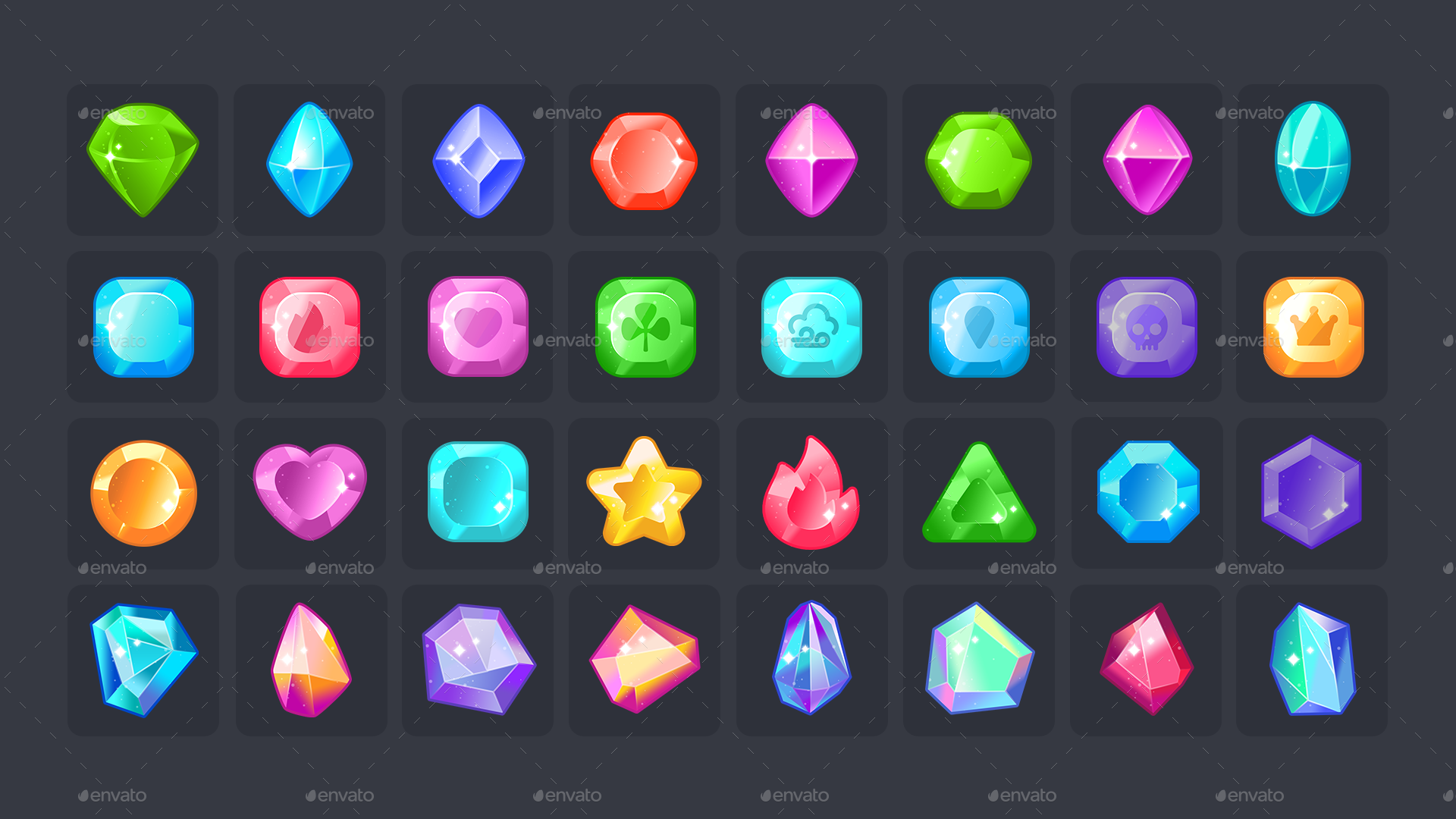 Icons Gems pack, Icons | GraphicRiver
