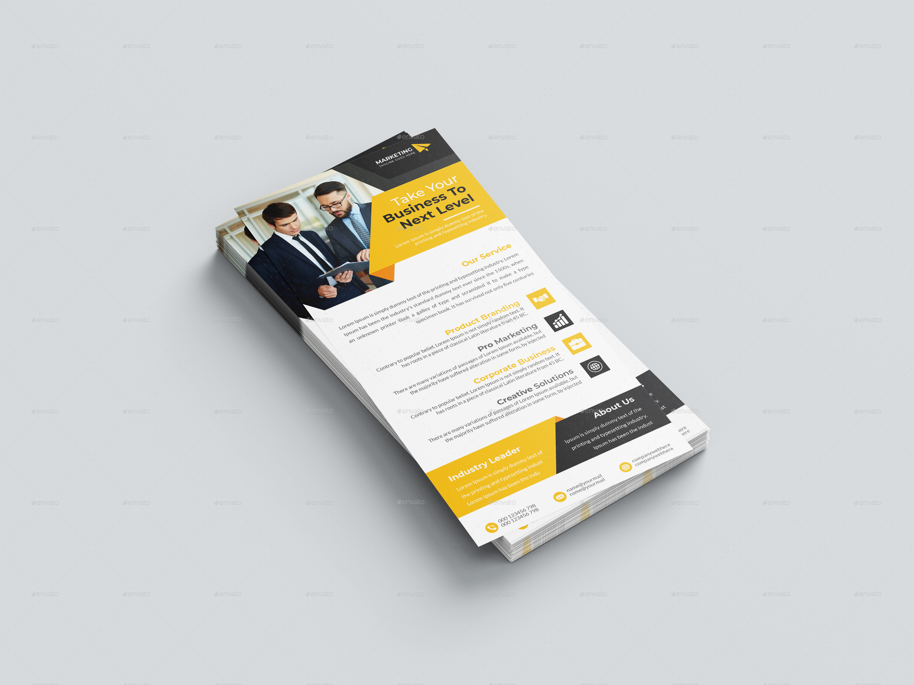 Modern Corporate DL Rack Card Template, Print Templates | GraphicRiver