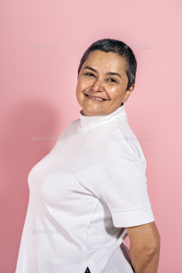 Happy Boomer Woman Portrait Stock Photo by nunezimage | PhotoDune