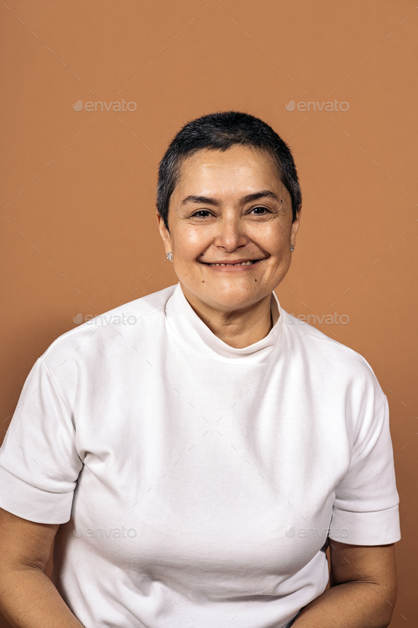 Happy Boomer Woman Portrait Stock Photo by nunezimage | PhotoDune