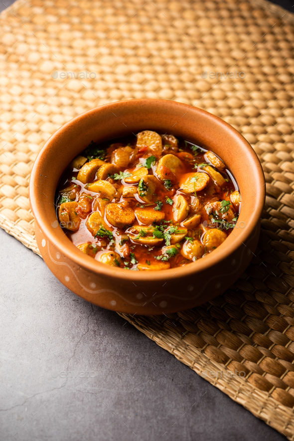 Stir fried taro roots. Arbi ki sabji, ghuiya masala curry Sabzi or arvi ...