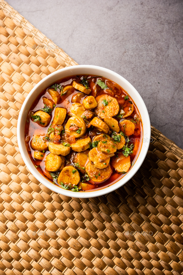 Stir fried taro roots. Arbi ki sabji, ghuiya masala curry Sabzi or arvi ...