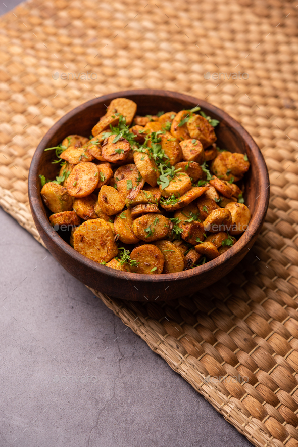 Stir fried taro roots. Arbi ki sabji, ghuiya masala curry Sabzi or arvi ...