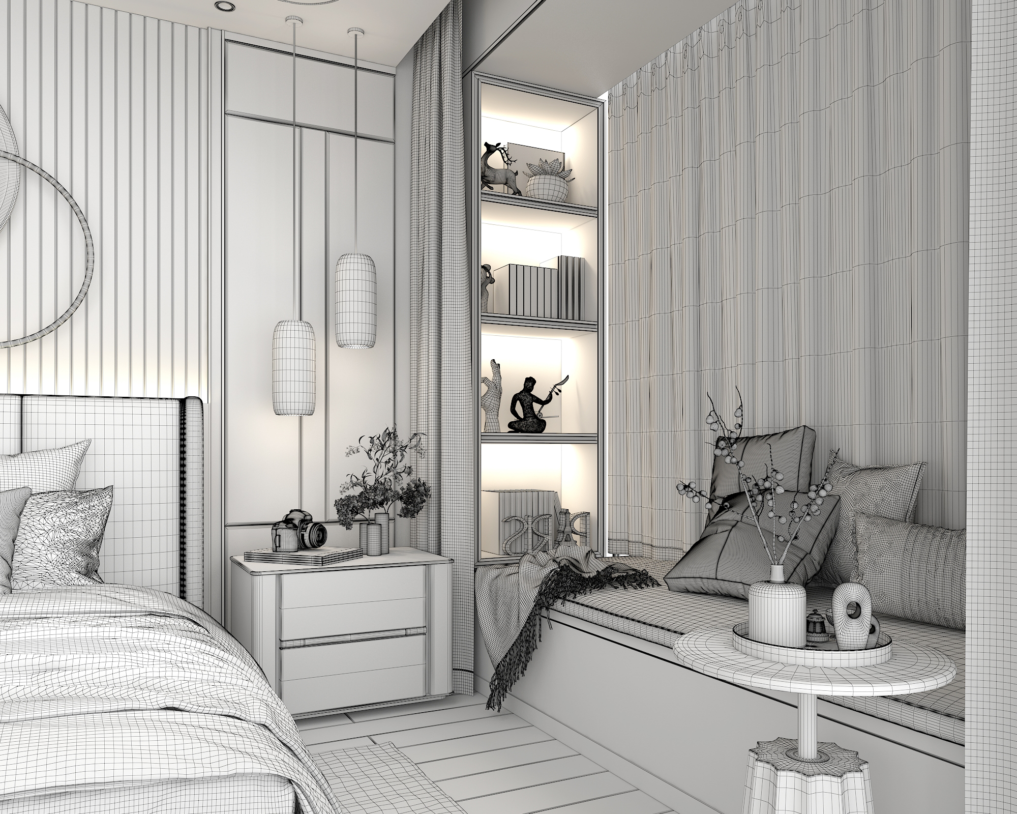 Modern Bedroom Interior Scene 18 by nhattuankts | 3DOcean