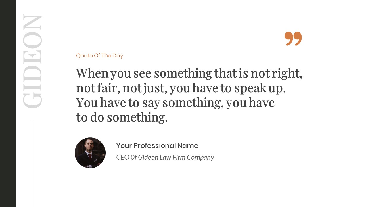 Gideon – Law Consultant PowerPoint Template, Presentation Templates