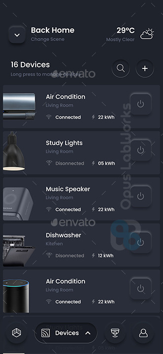 Smart Home App UI | IoT App UI Kit | Home Automation App UI | Home ...