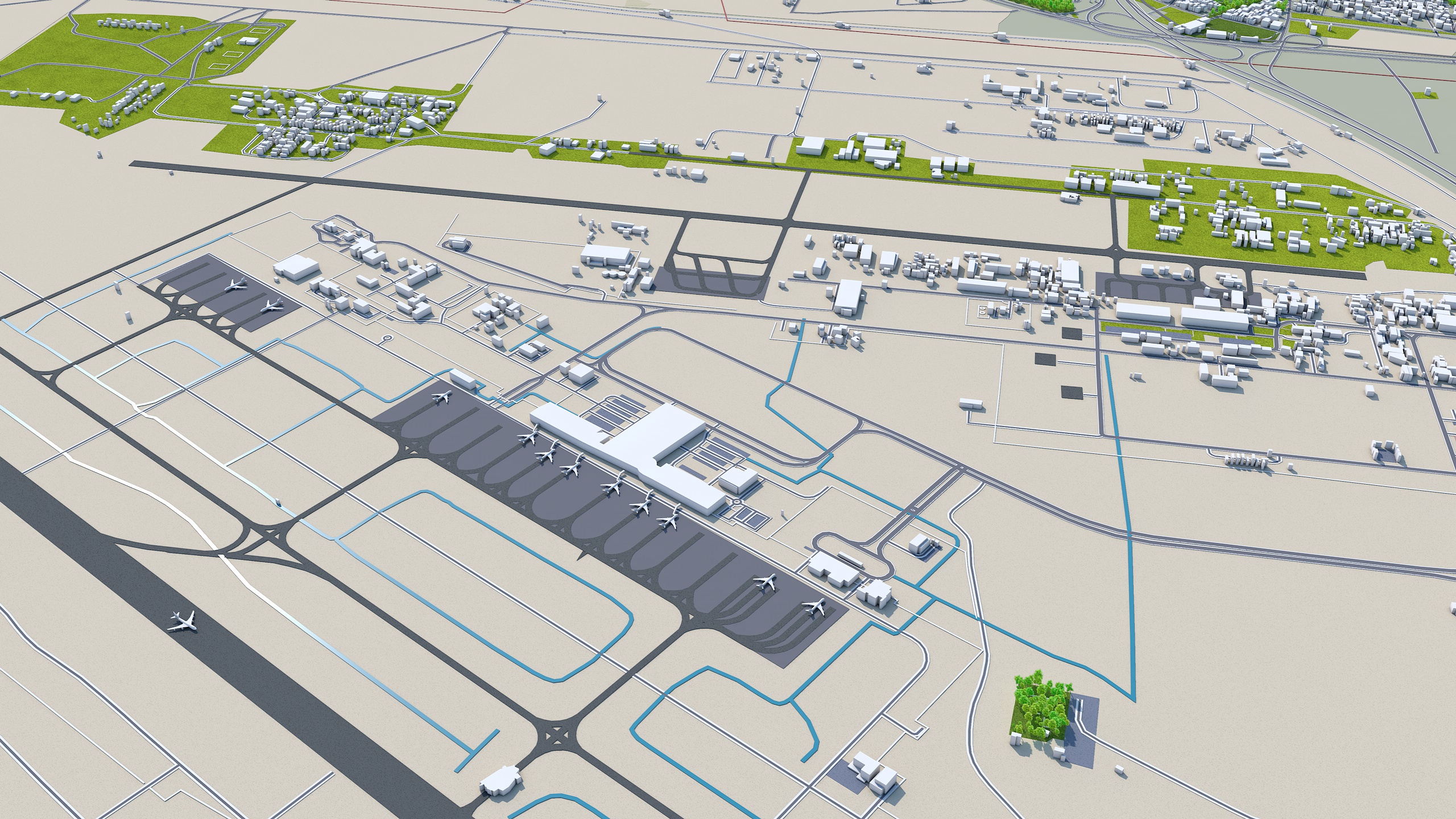 Erbil city Iraq 3d model 30 km by TurboCG | 3DOcean