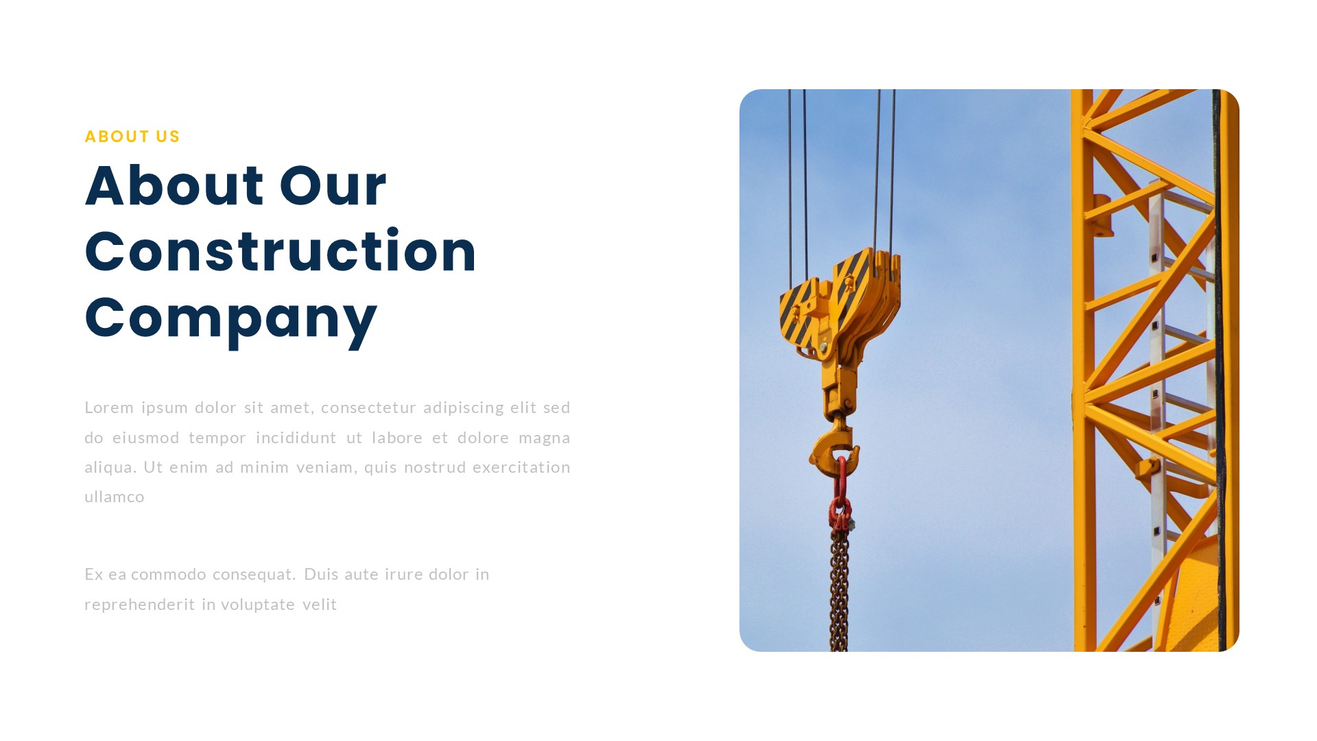 Crane - Construction & Building Google Slides Template, Presentation ...