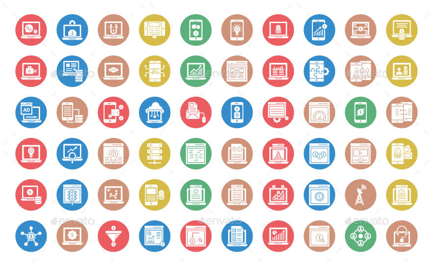 Online Earning, Icons | GraphicRiver