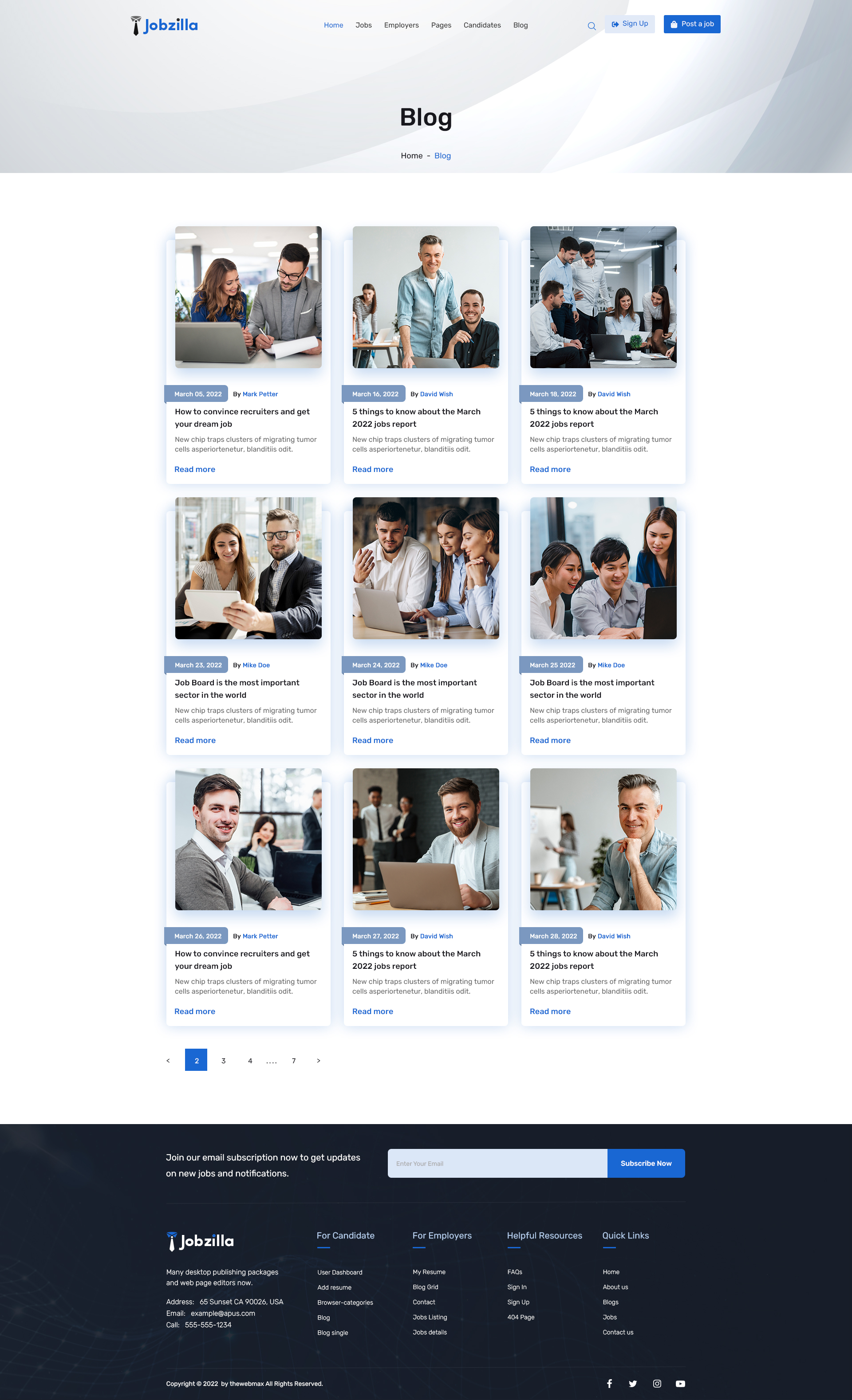 Job Board PSD Template by thewebmax | ThemeForest
