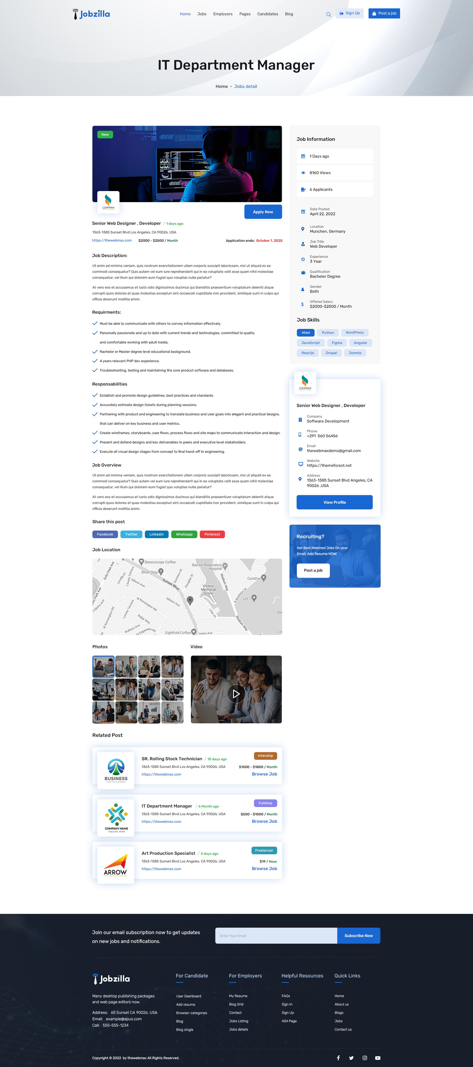 Job Board PSD Template by thewebmax | ThemeForest