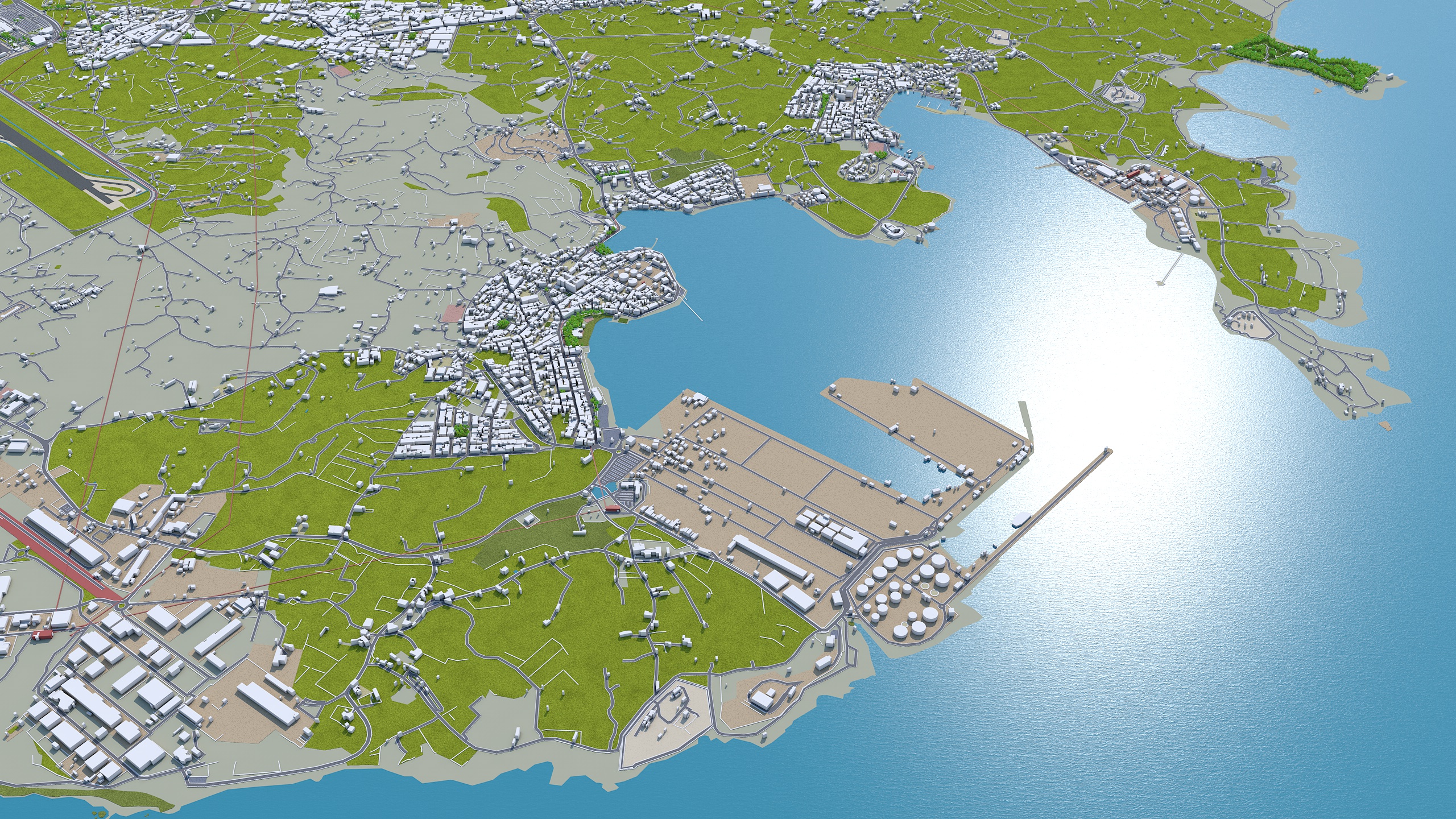 Malta city Country 3d model 50km by TurboCG | 3DOcean