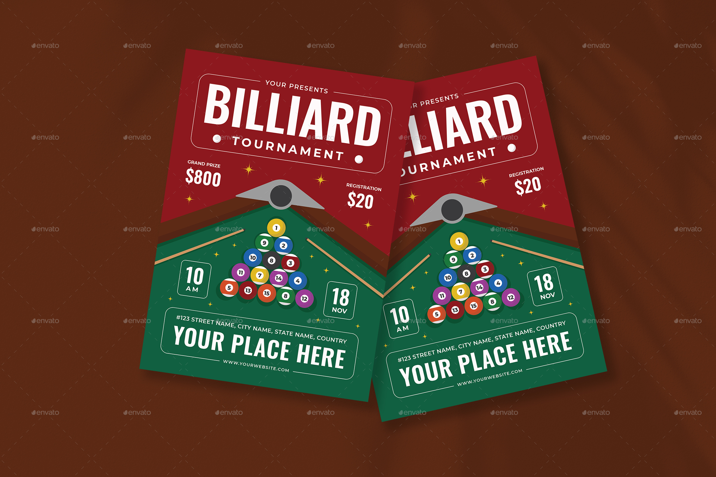 Billiard Tournament Flyer, Print Templates | GraphicRiver