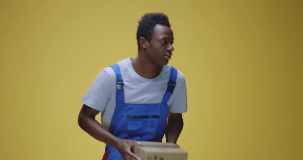 Delivery Man Throwing Package, Stock Footage | VideoHive