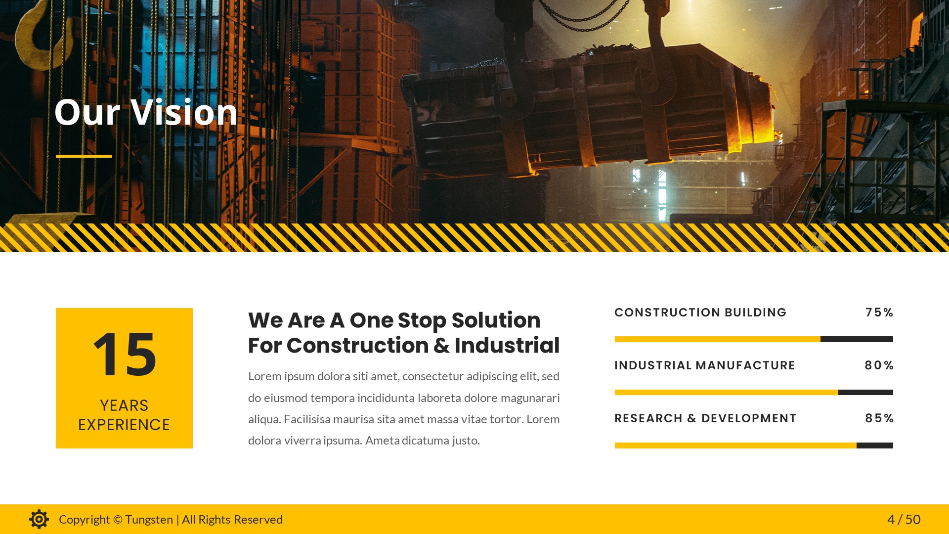 Tungsten - Construction & Industrial Engineering PowerPoint Template ...