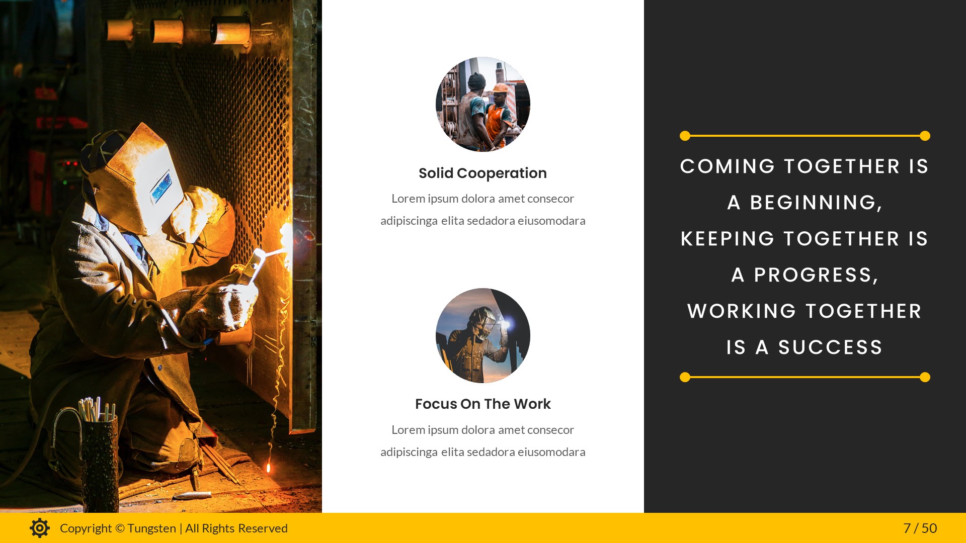 Tungsten - Construction & Industrial Engineering PowerPoint Template ...