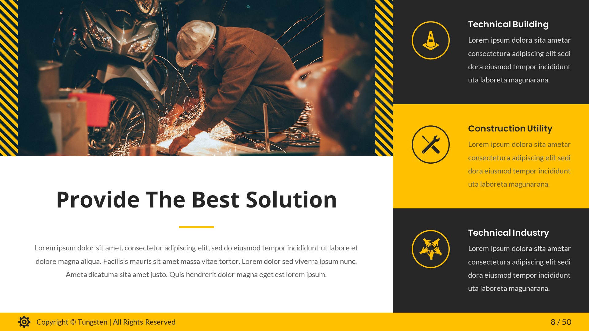 Tungsten - Construction & Industrial Engineering PowerPoint Template ...