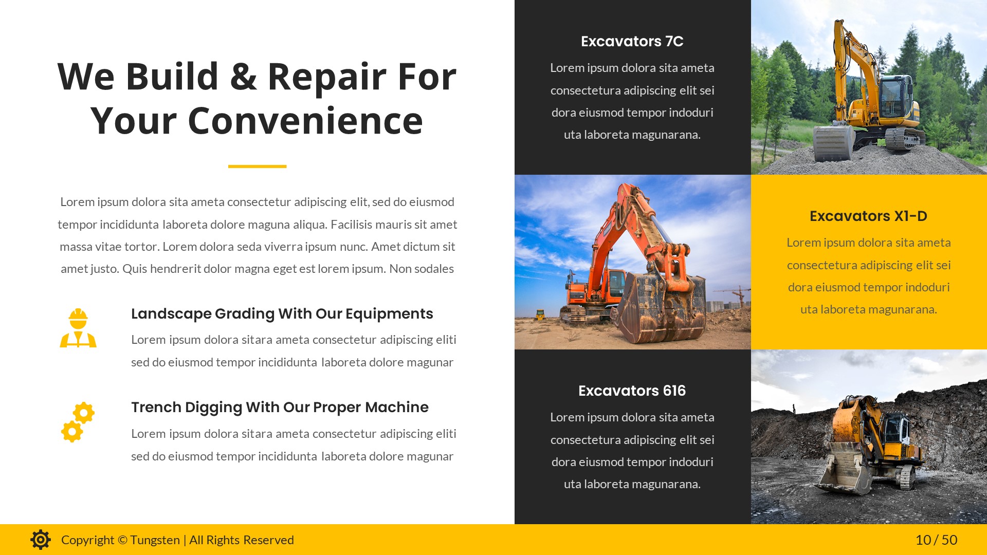 Tungsten - Construction & Industrial Engineering PowerPoint Template ...