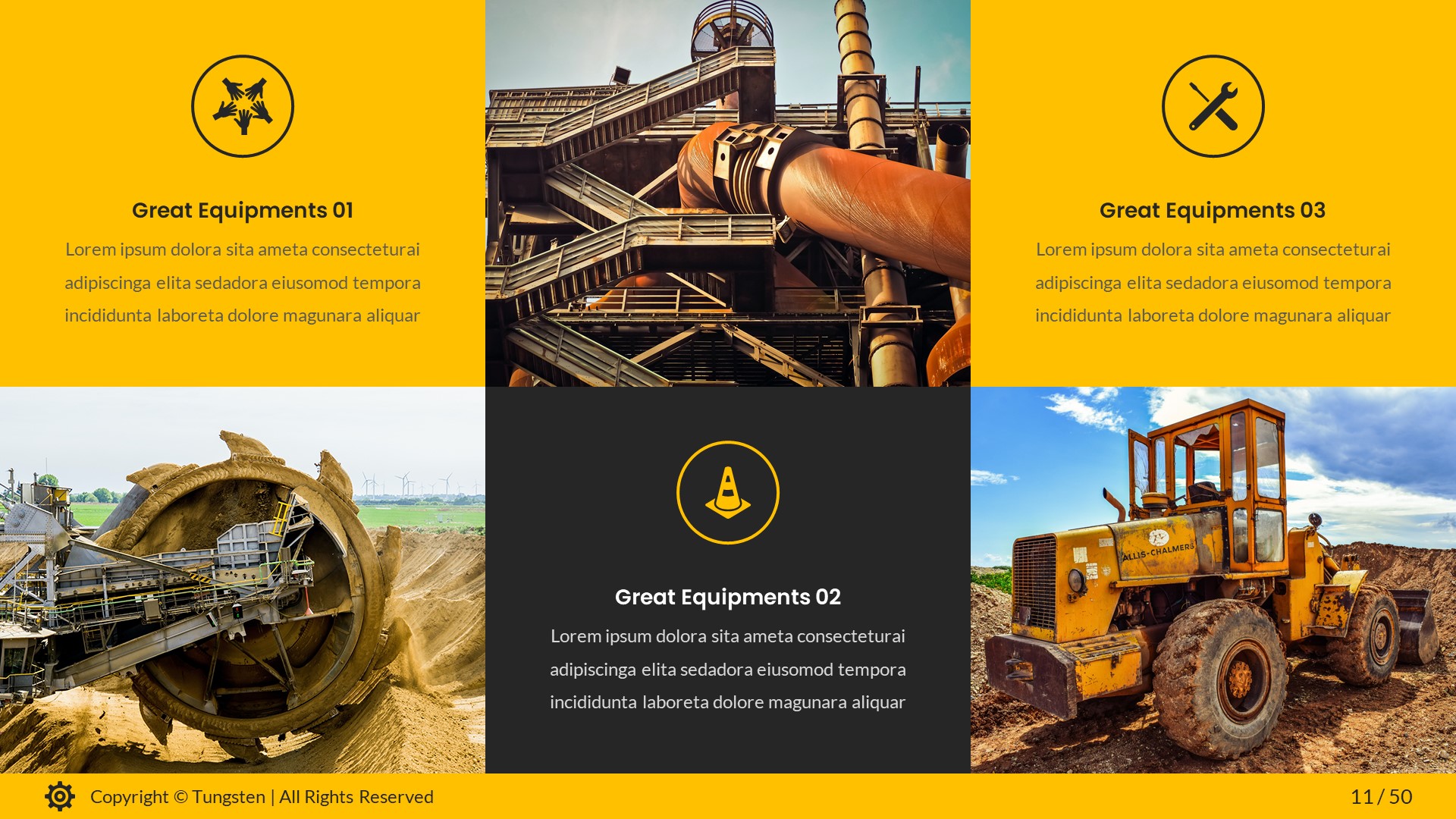 Tungsten - Construction & Industrial Engineering PowerPoint Template ...