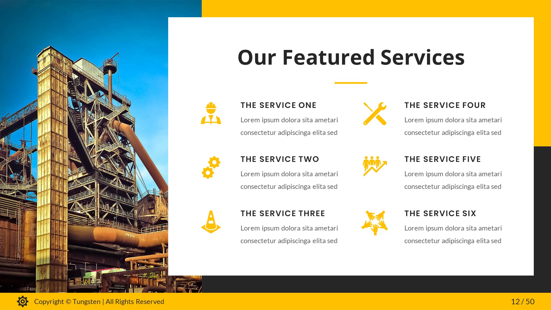 Tungsten - Construction & Industrial Engineering PowerPoint Template ...