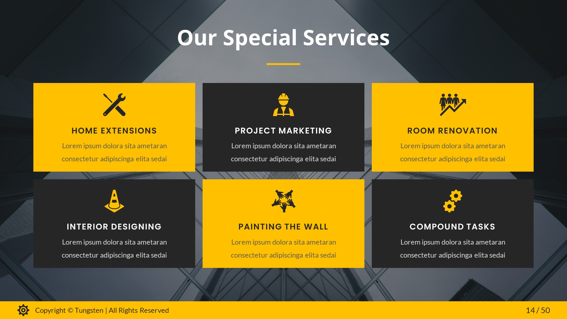 Tungsten - Construction & Industrial Engineering PowerPoint Template ...