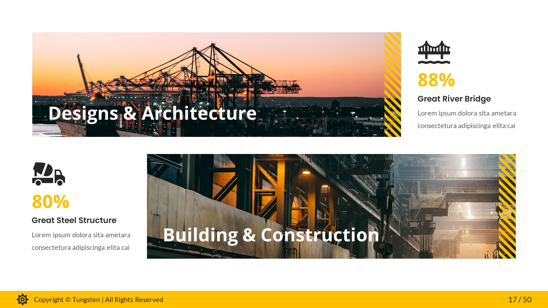 Tungsten - Construction & Industrial Engineering PowerPoint Template ...