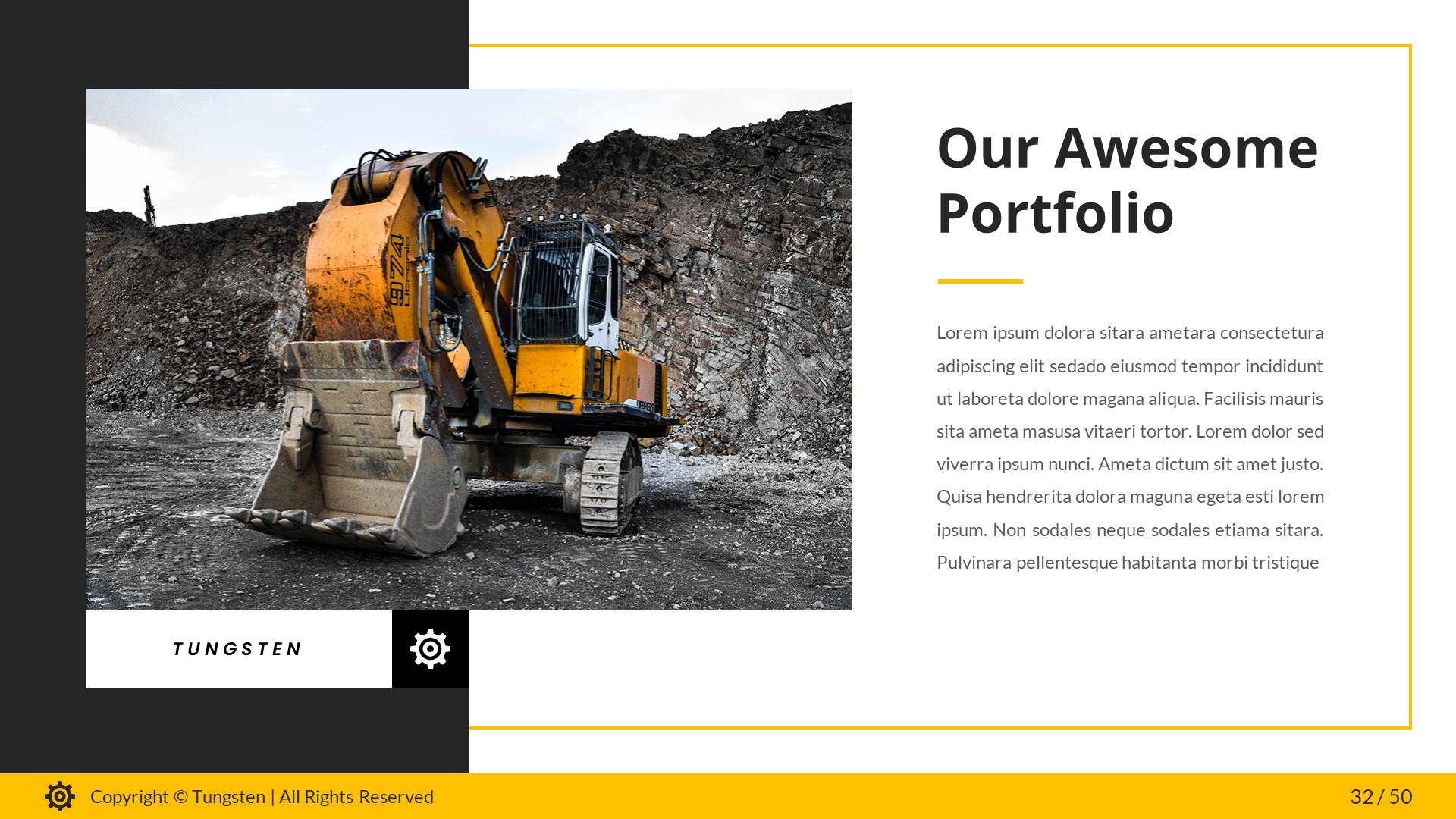 Tungsten - Construction & Industrial Engineering PowerPoint Template ...