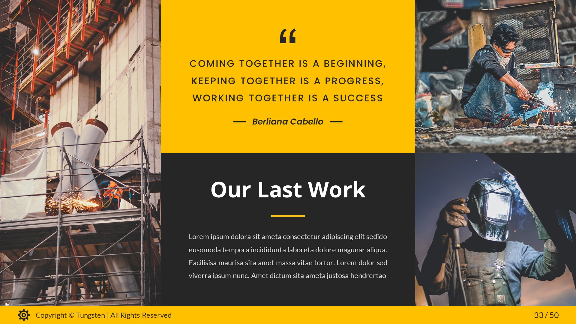 Tungsten - Construction & Industrial Engineering PowerPoint Template ...