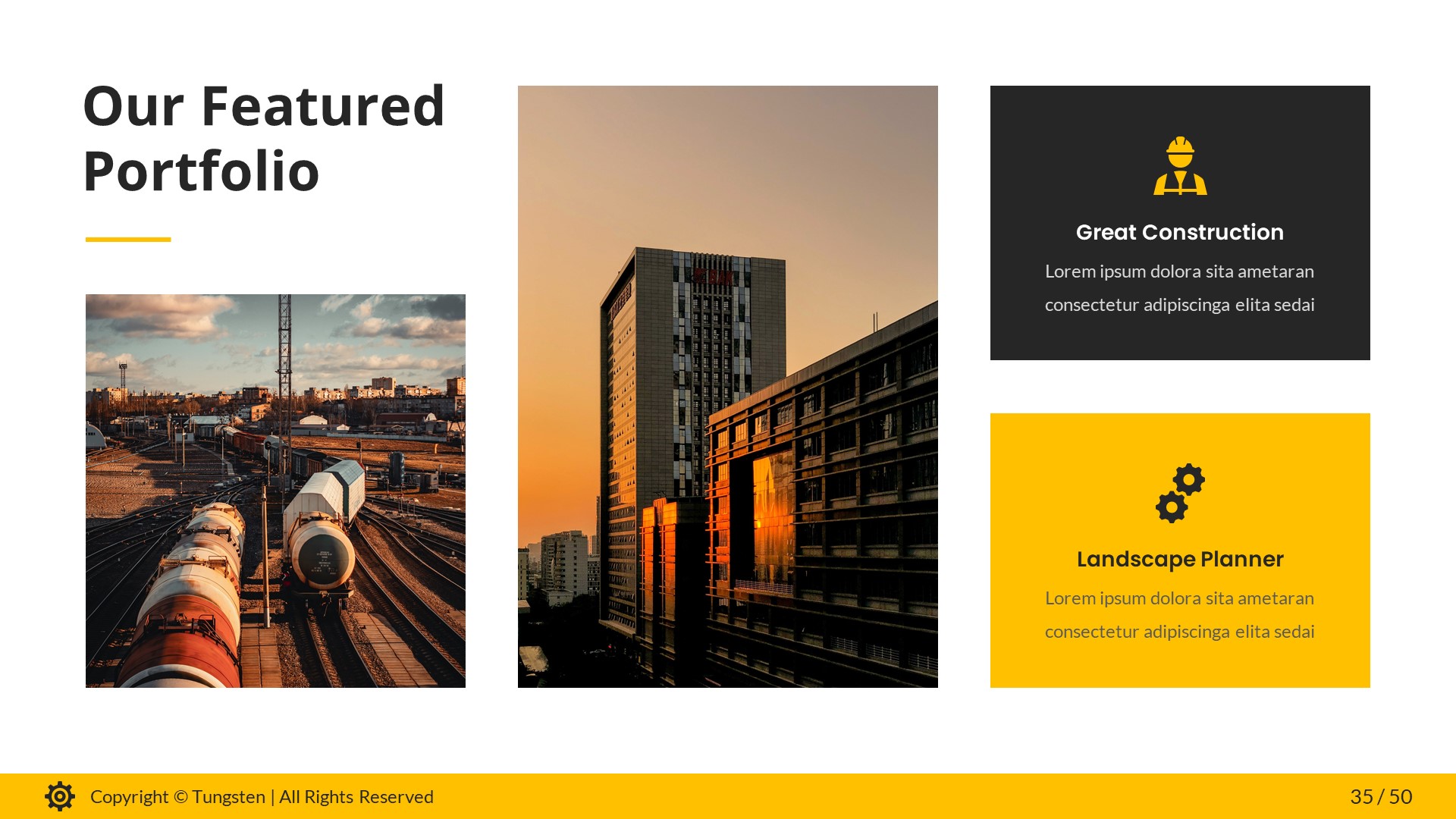 Tungsten - Construction & Industrial Engineering PowerPoint Template ...