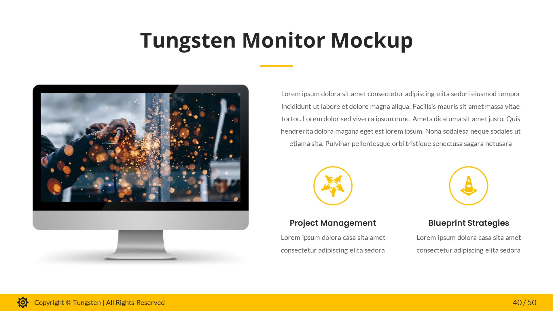 Tungsten - Construction & Industrial Engineering PowerPoint Template ...
