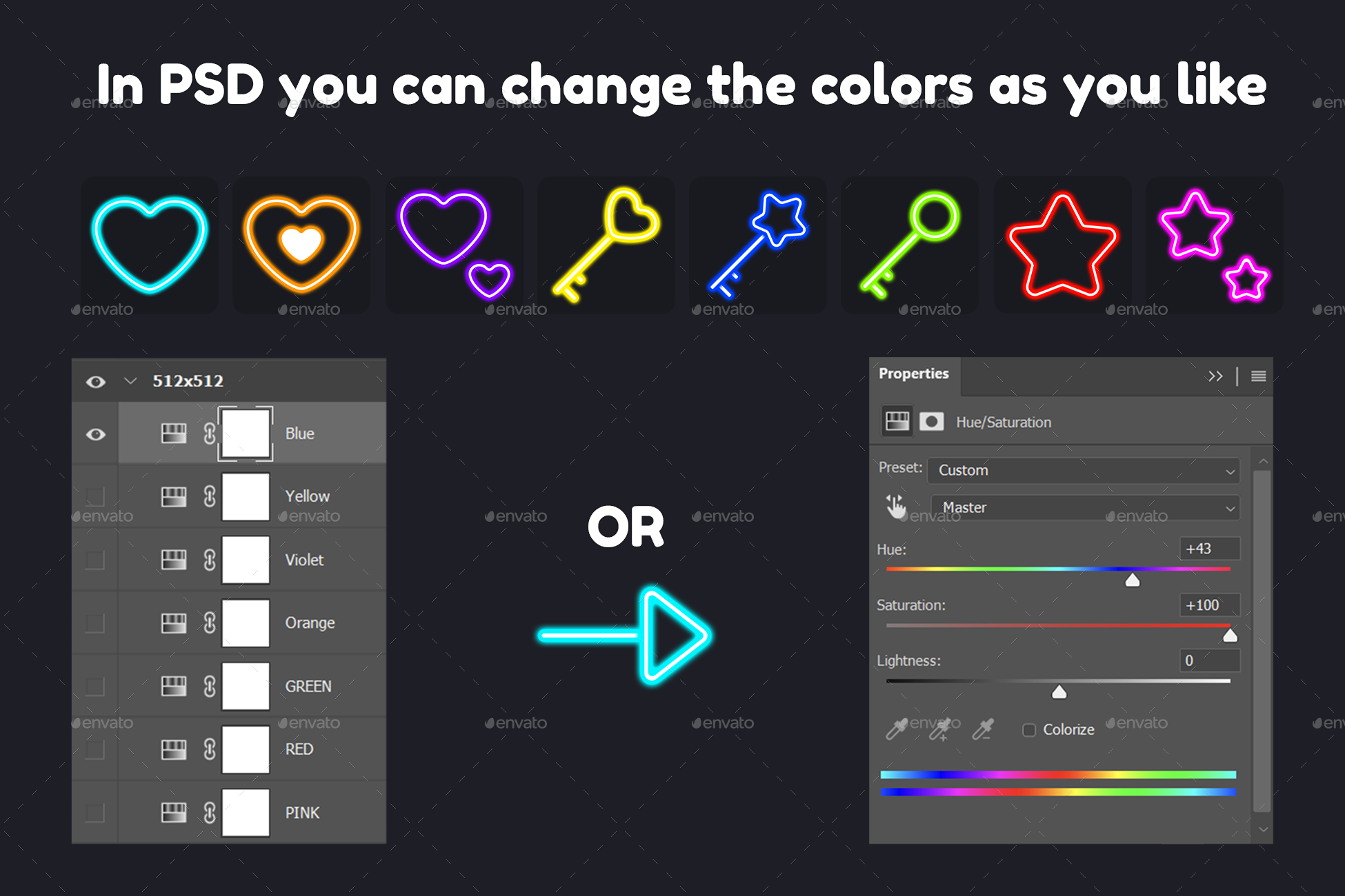 Neon Icons, Icons | GraphicRiver