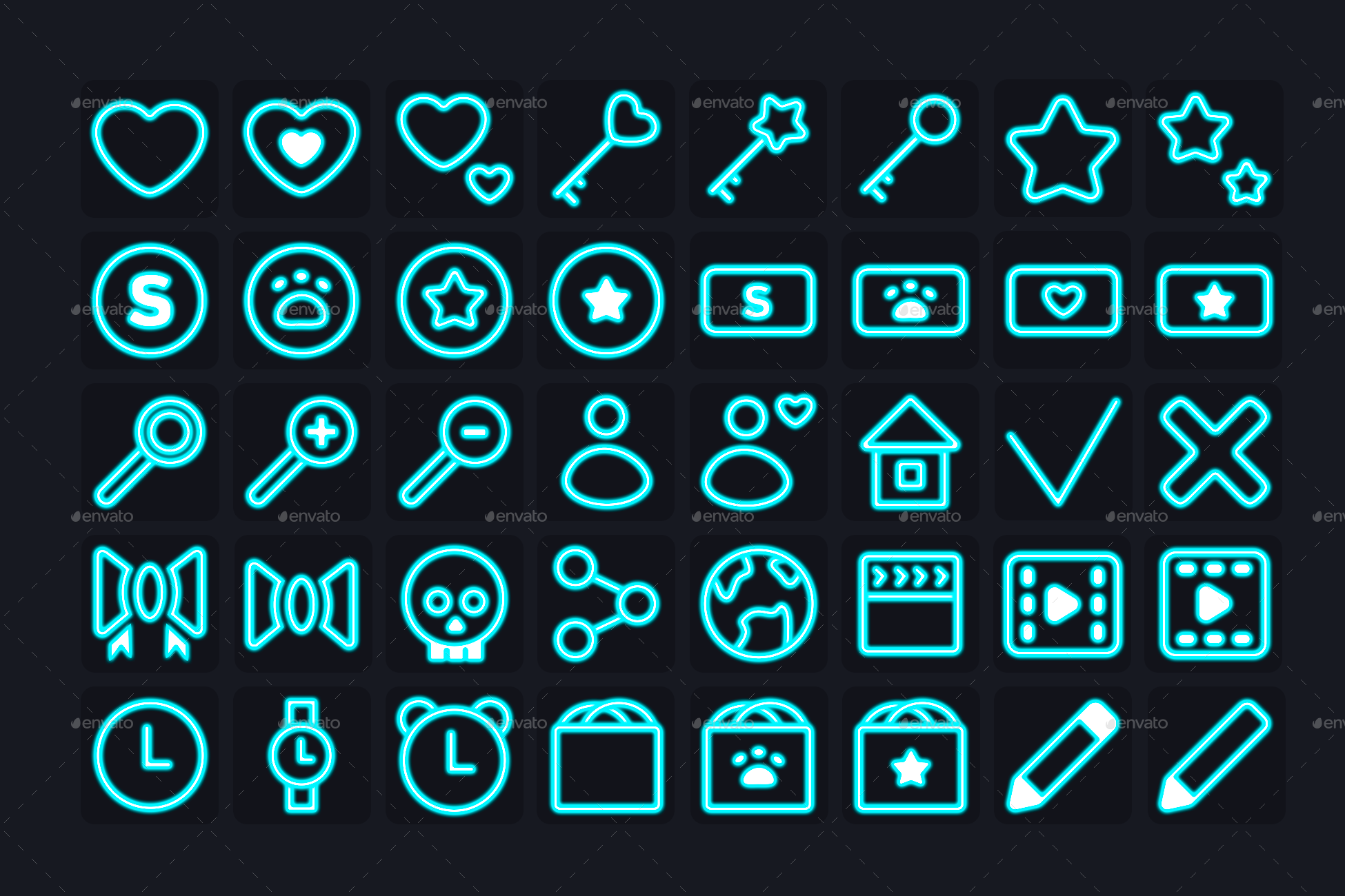 Neon Icons, Icons | GraphicRiver