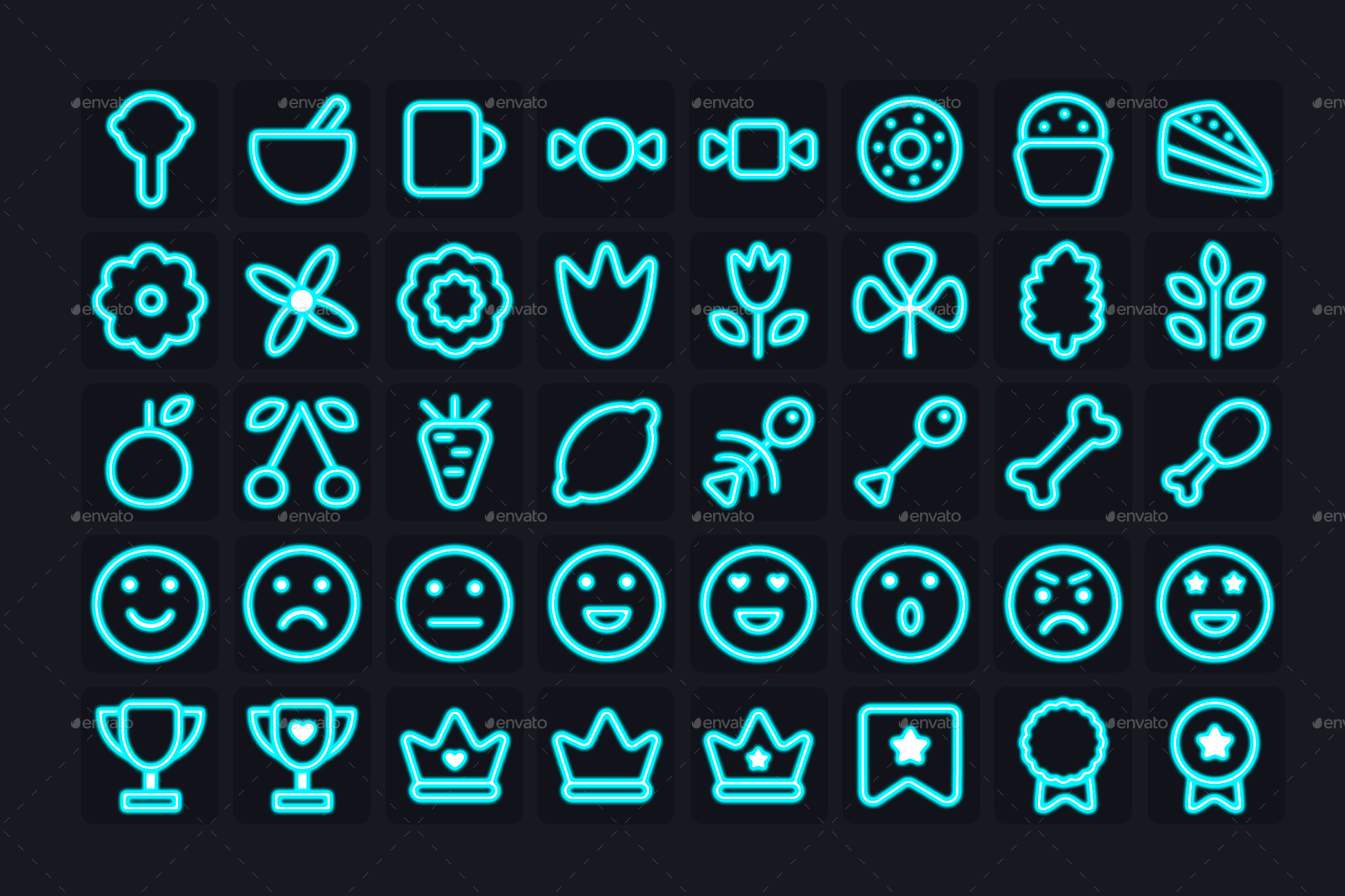Neon Icons, Icons | GraphicRiver