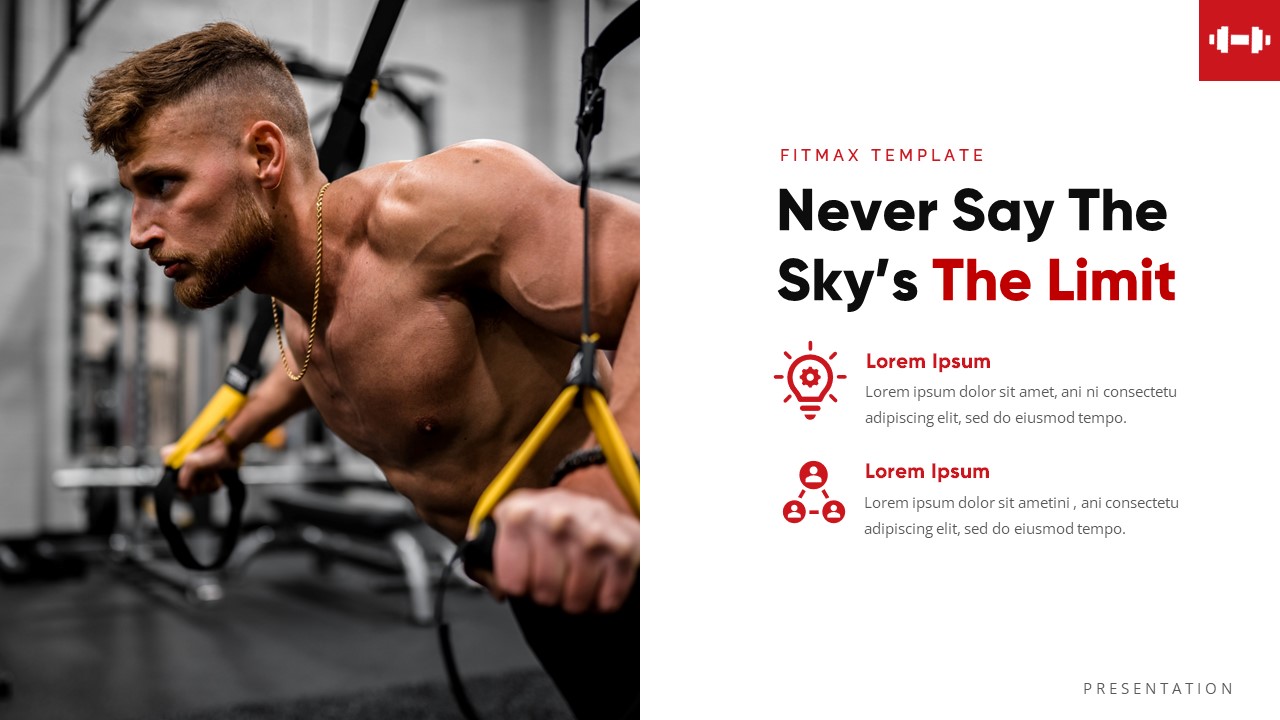 FITMAX - Gym & Fitness Google Slides Template, Presentation Templates
