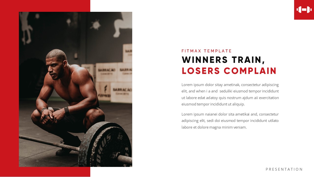 FITMAX - Gym & Fitness Google Slides Template, Presentation Templates