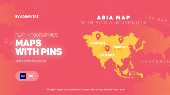 Flat Infographics Maps, After Effects Project Files | VideoHive