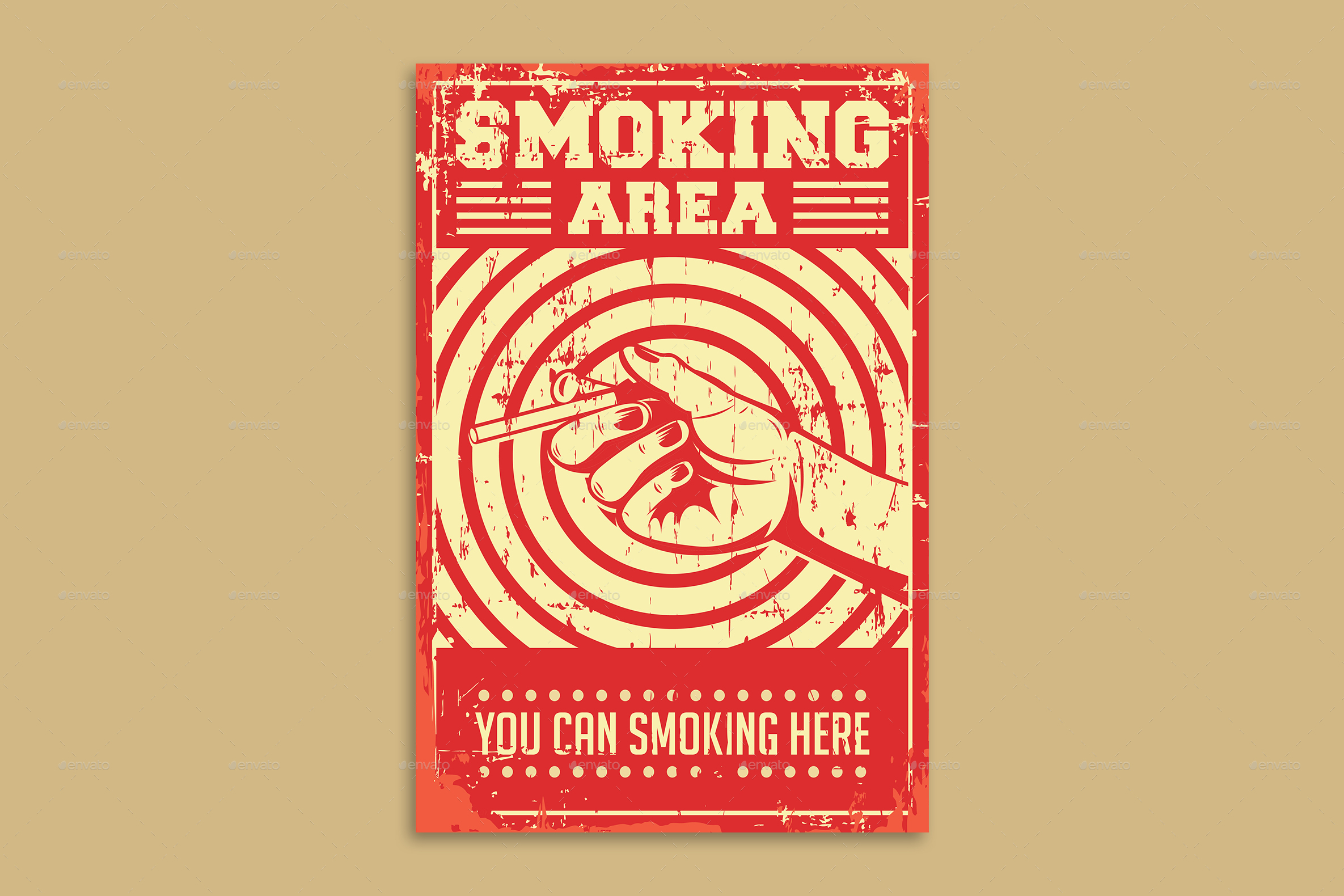 6 Vector Images of Retro Smoking Area Sign Poster, Vectors | GraphicRiver