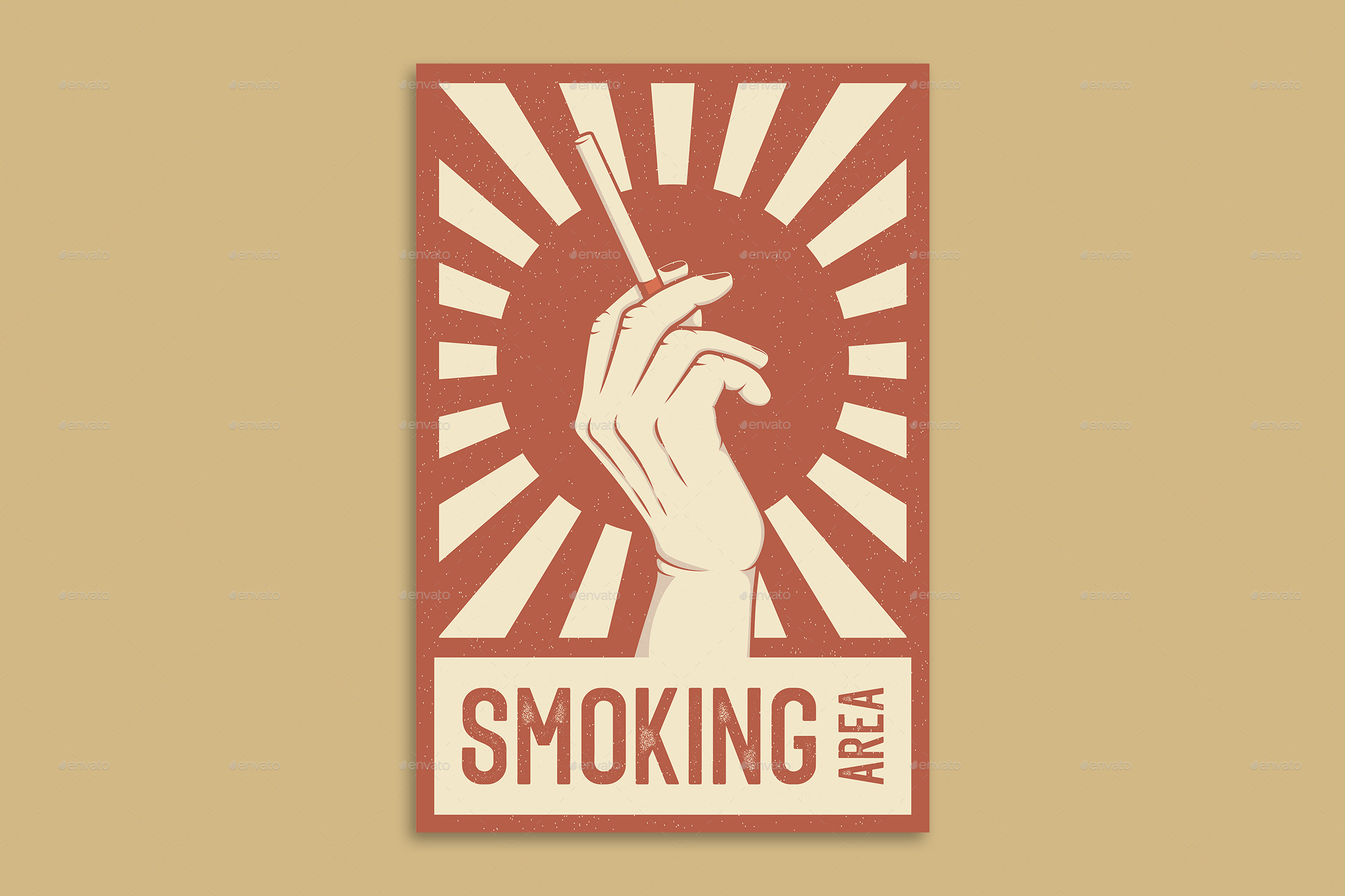 6 Vector Images of Retro Smoking Area Sign Poster, Vectors | GraphicRiver