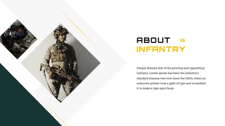 Infantry - Military Keynote Presentation Template, Presentation Templates