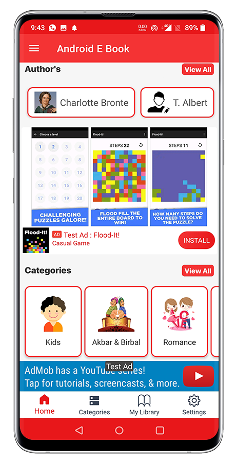 Android E Book App - Admin Panel - Admob & FAN by AndroMOB | CodeCanyon