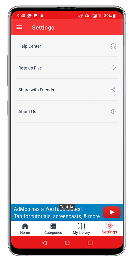 Android E Book App - Admin Panel - Admob & FAN by AndroMOB | CodeCanyon