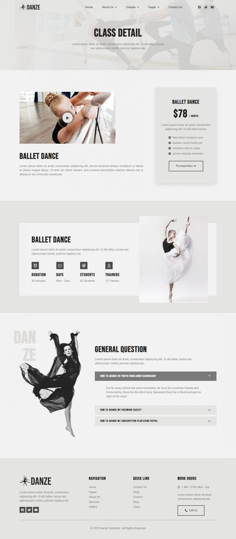 Danze - Dance Studio School Elementor Template Kit by Kitpro | ThemeForest