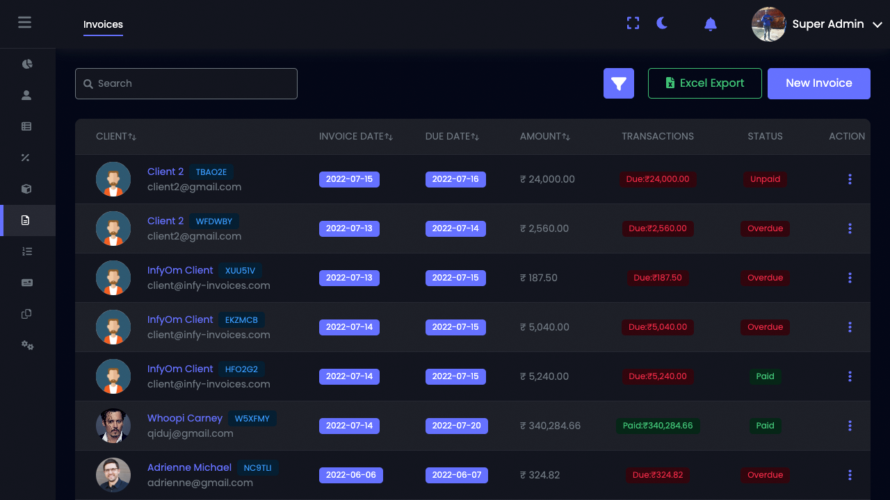 Invoice SaaS Management System - Accounting and Billing tool / Laravel ...