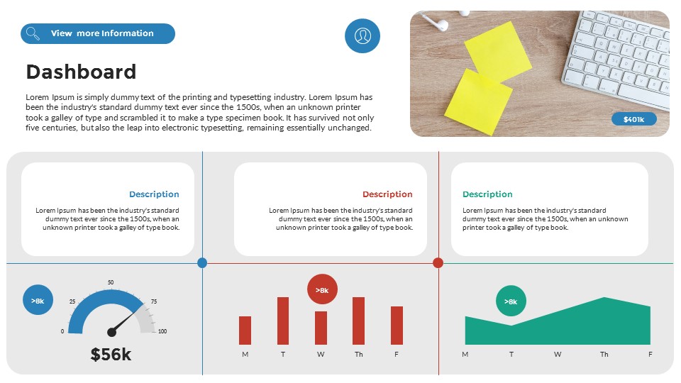 Info Dashboards PowerPoint Presentation Template, Presentation Templates